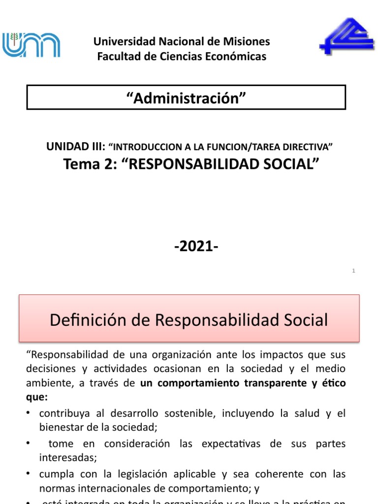 Unidad III. Tema 2 Rs | PDF | Responsabilidad social corporativa | Business