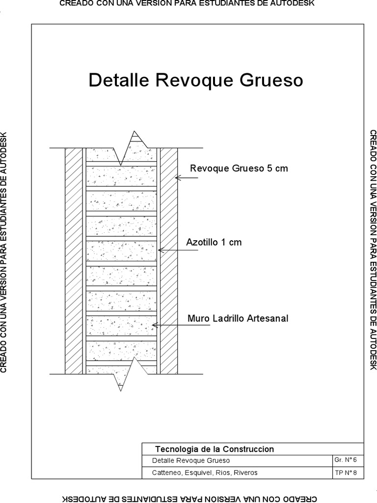 Detalle de Revoque Grueso en Construcción | PDF