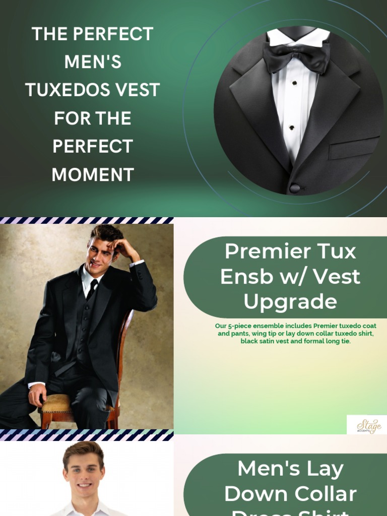 The Perfect Men's Tuxedos Vest For The Perfect Moment | PDF