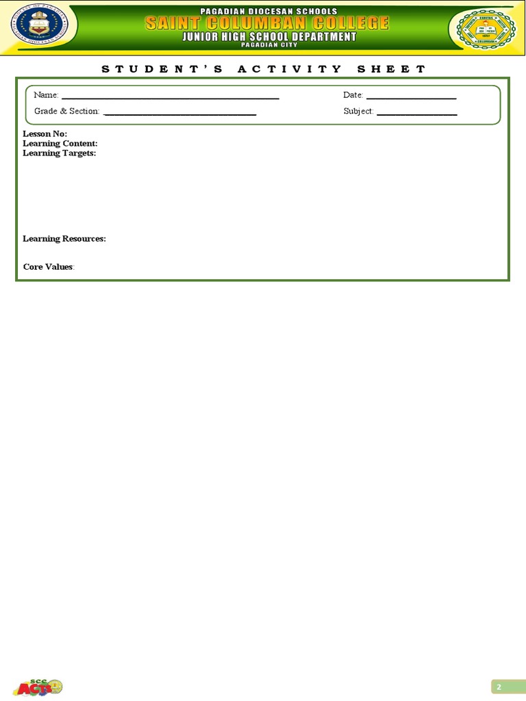 Activity Sheet | PDF