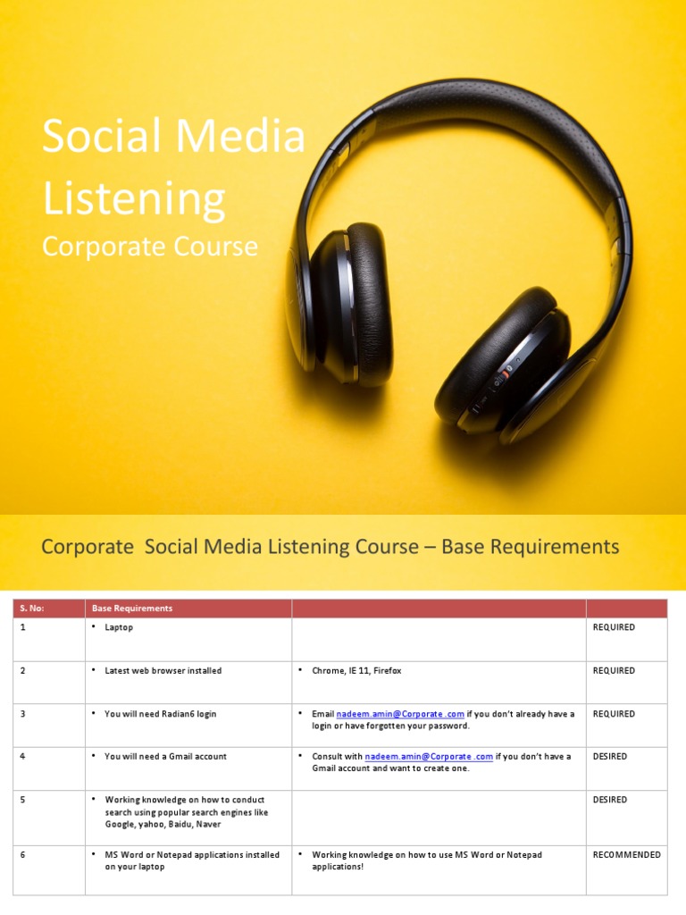 Social Media Listening Course | PDF | Social Media | Popular Culture ...