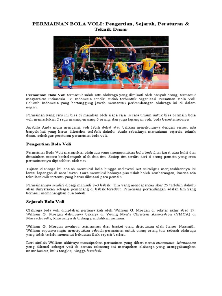 Permainan Bola Voli | PDF