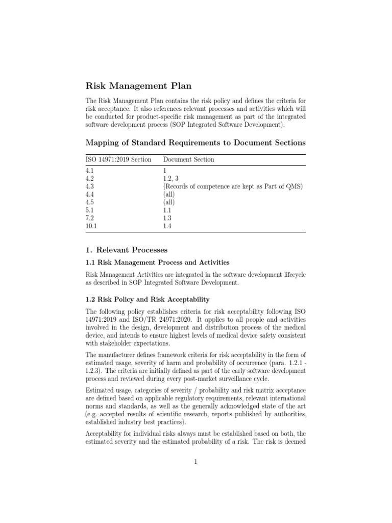 risk-management-plan | PDF | Risk Management | Risk