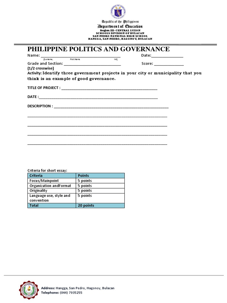 Polgov Activity | PDF | Social Science