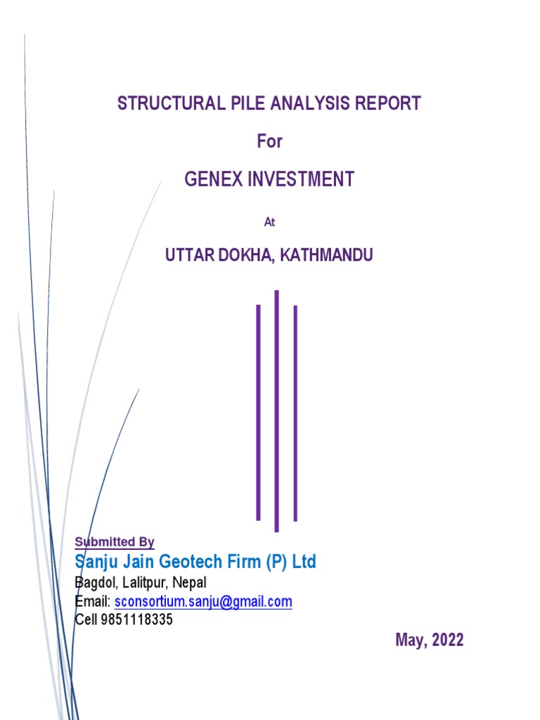 Structural Pile Calculation Reports | PDF | Deep Foundation | Geotechnical Engineering