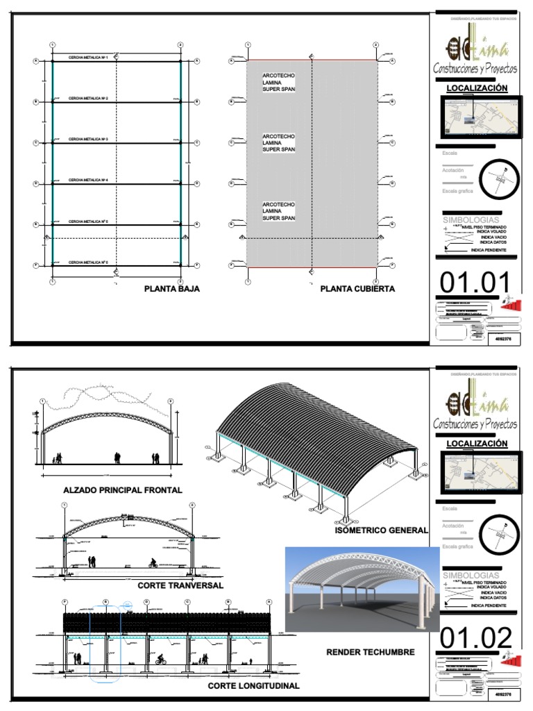 Planos de Techumbre Escolar Vicente Guerrero | PDF