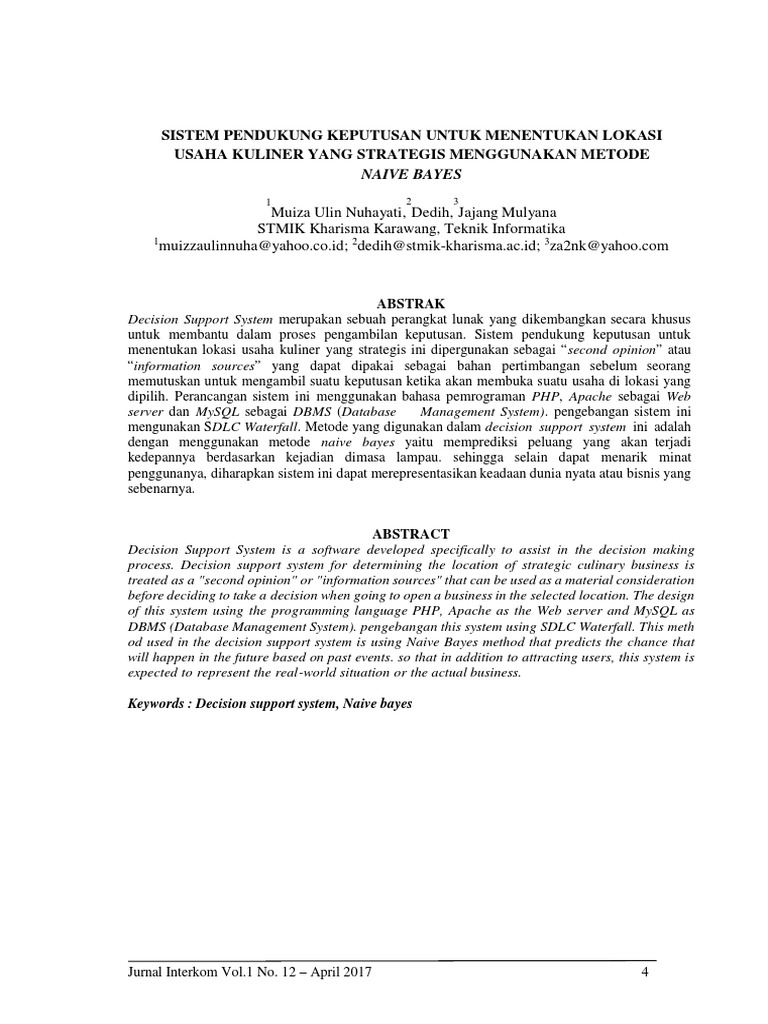 Contoh Sistem Pendukung Pengambil Keputusan | PDF | Komputer