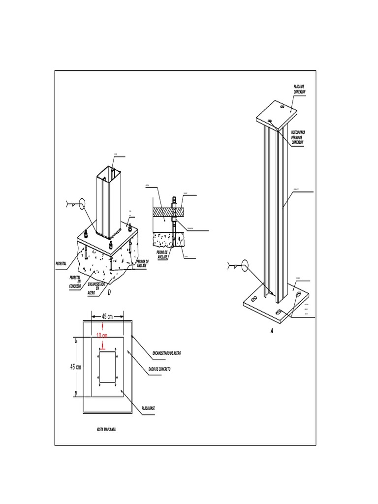 Detalle Columna de Acero | PDF