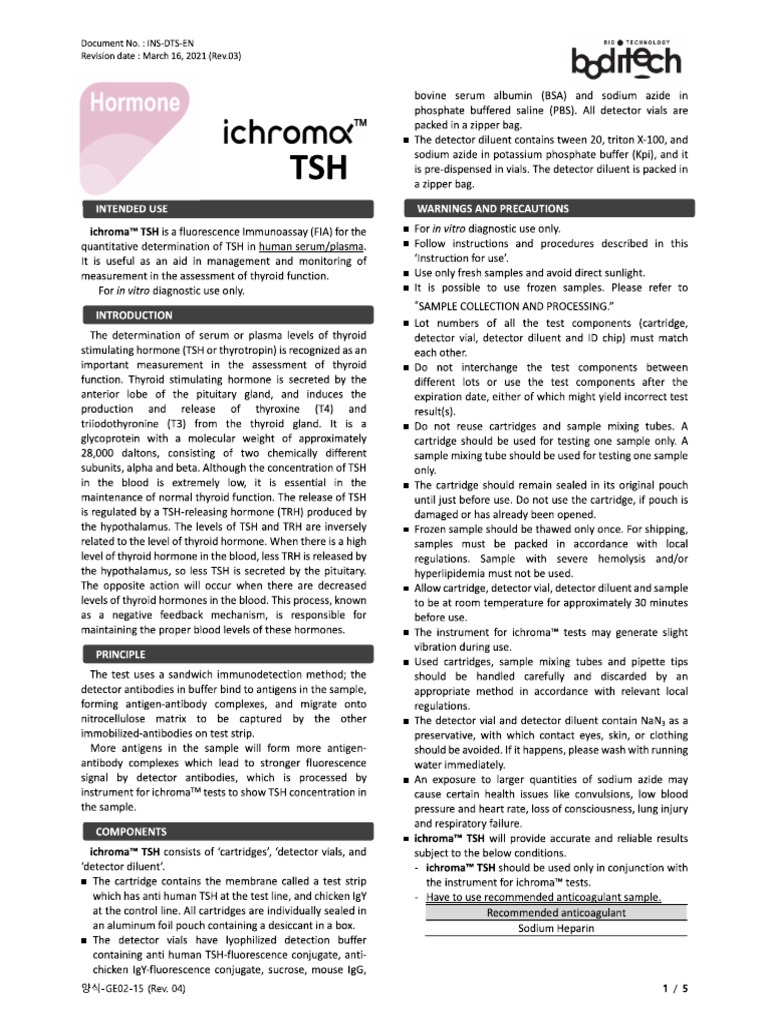 TSH - iCHROMA II | PDF