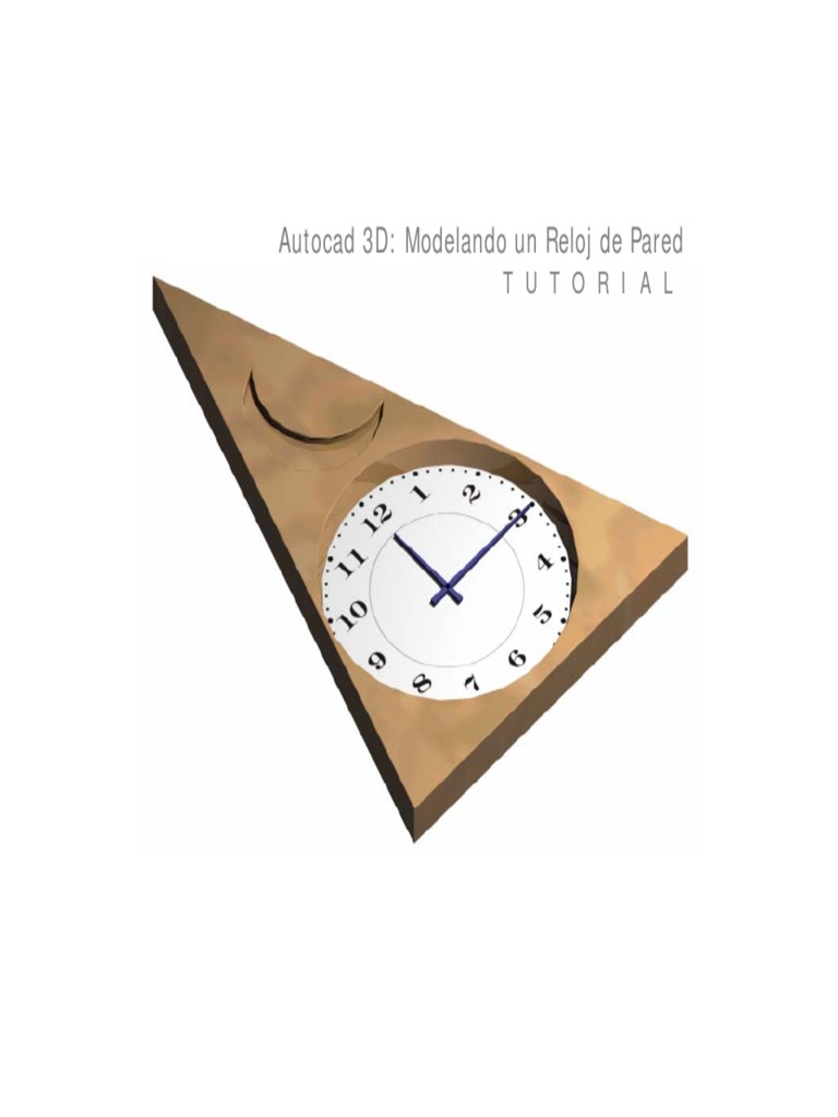 Reloj de Pared en Autocad 3D: Tutorial | PDF | Ciencia y matemáticas ...