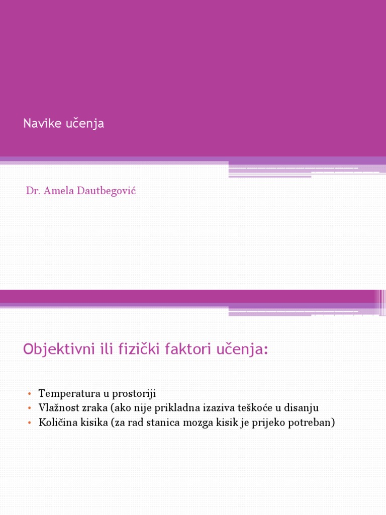 Navike Ucenja Prezentacija | PDF