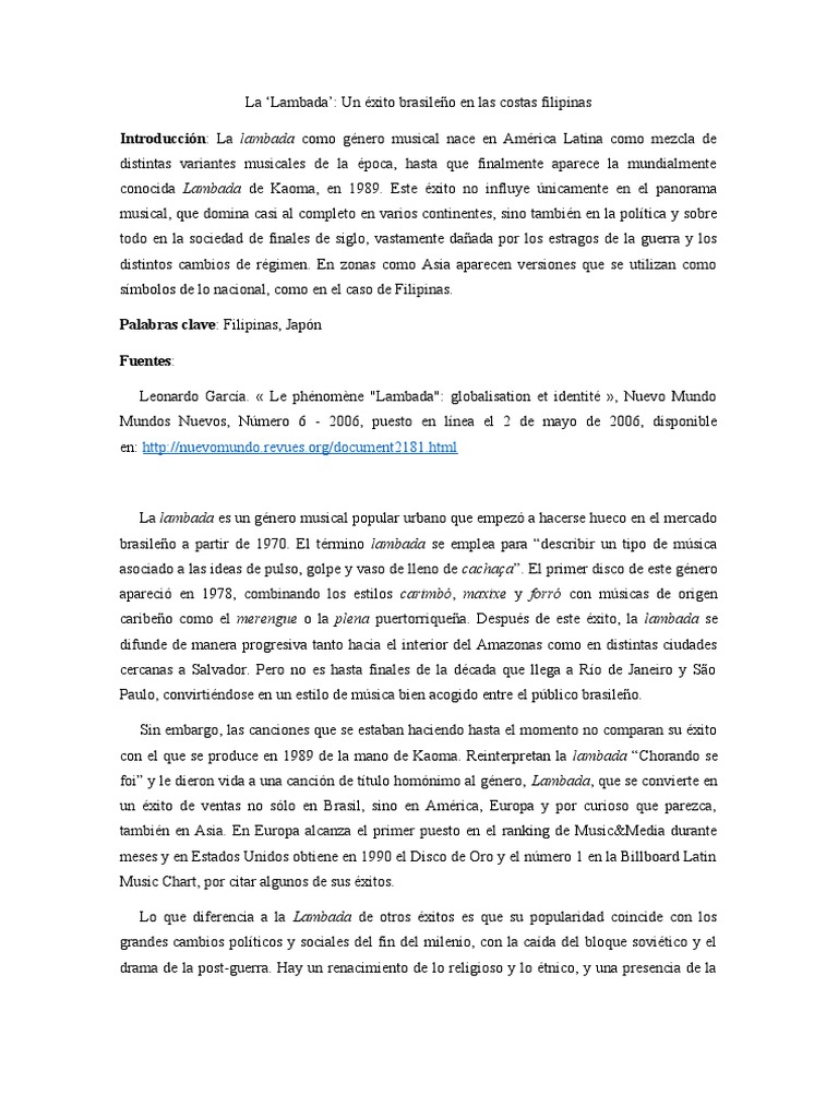La Lambada | PDF | Brasil