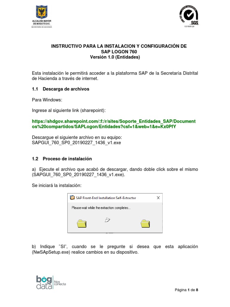 Instalación de SAP Logon 760 | PDF | Ventana (informática) | Haga doble ...