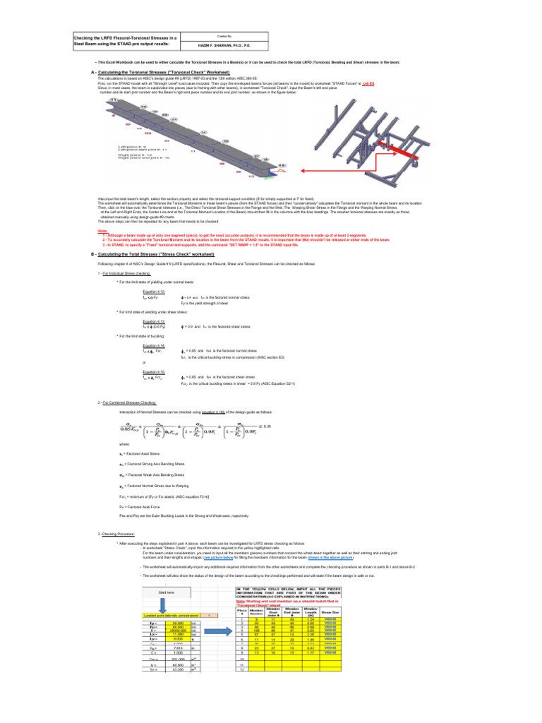 Torsion Check in Steel Beam 01 | PDF | Beam (Structure) | Buckling