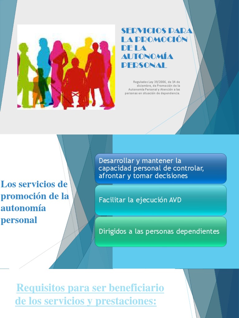 Presentacion Servicios para La Promoción de La Autonomia Personal | PDF