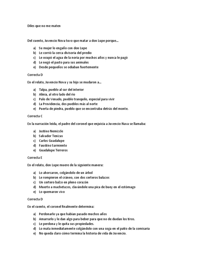 Diles Que No Me Maten | PDF