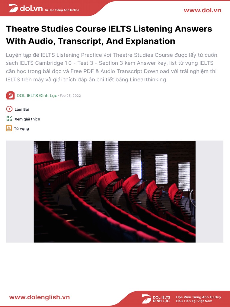 Theatre Studies Course | PDF