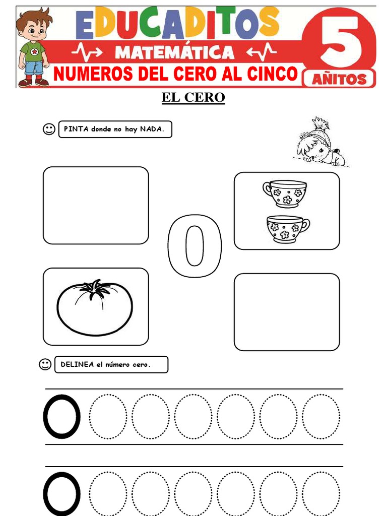 Numeros Del Cero Al Cinco para Ninos de 5 Anos | PDF