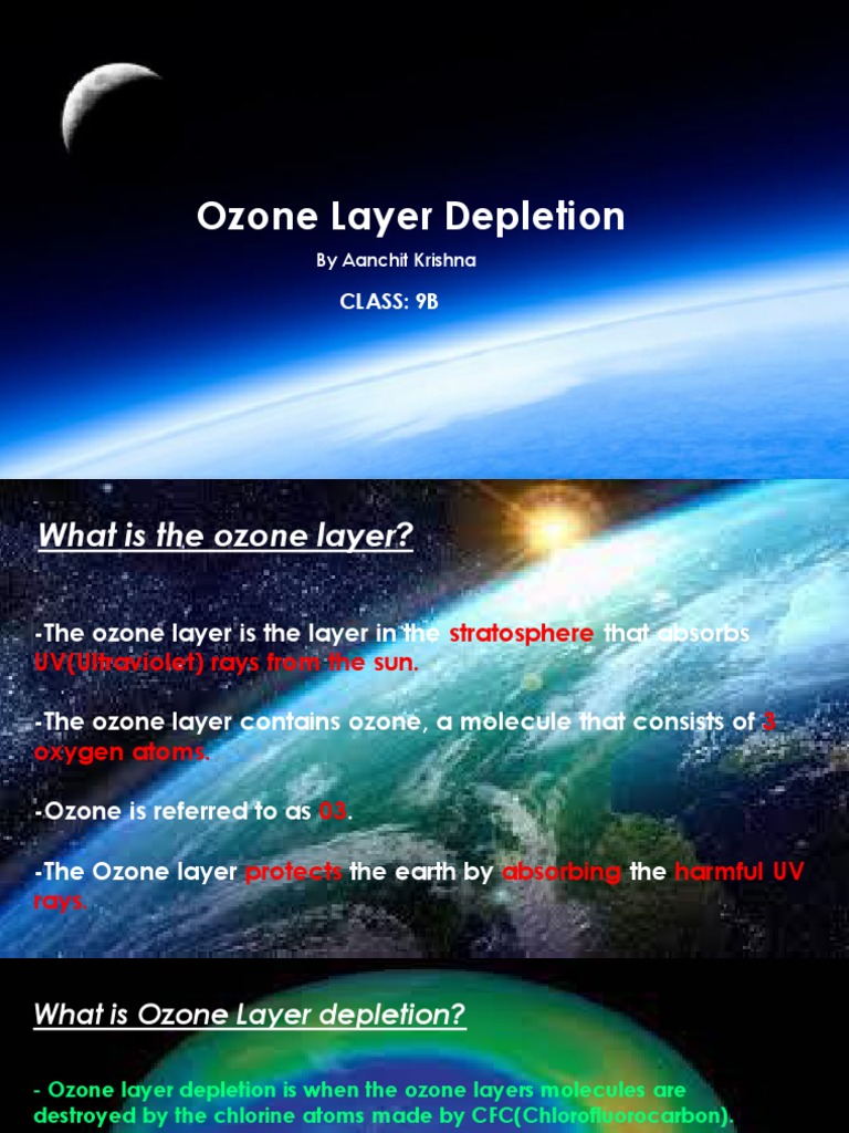 Ozone Layer Depletion PPT - by | PDF