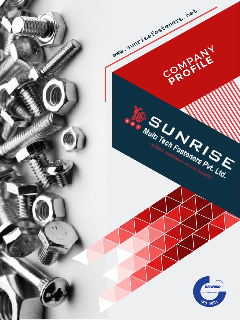 Sunrise Company Profile | PDF | Screw | Manufactured Goods