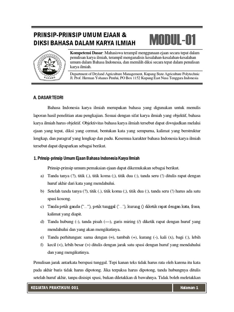 Modul - Praktek TekpPen 001 | PDF | Karier & Perkembangan | Seni & Disiplin Bahasa