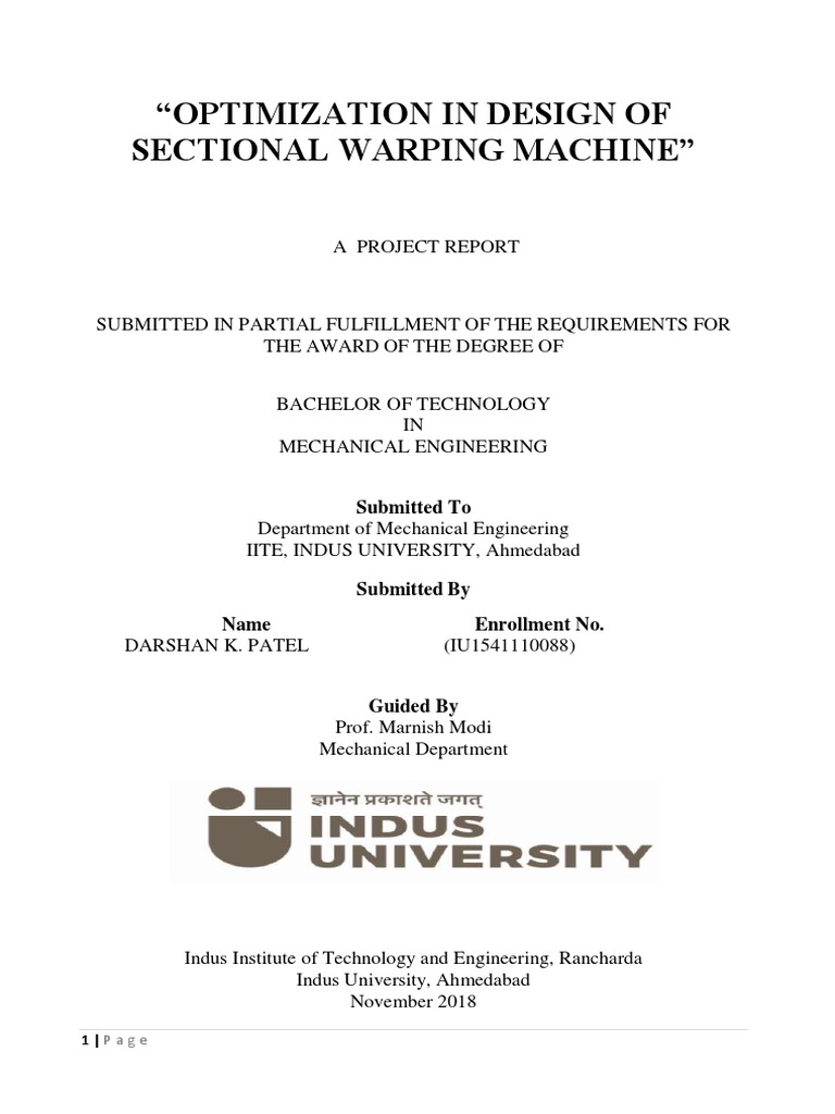 Optimization in Design of Sectional War | PDF | Weaving | Loom
