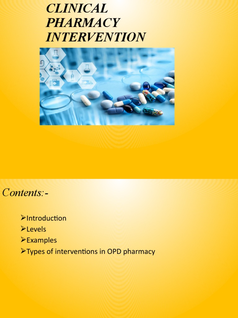 Clinical Pharmacy Intervention | PDF | Pharmacy | Medical Prescription