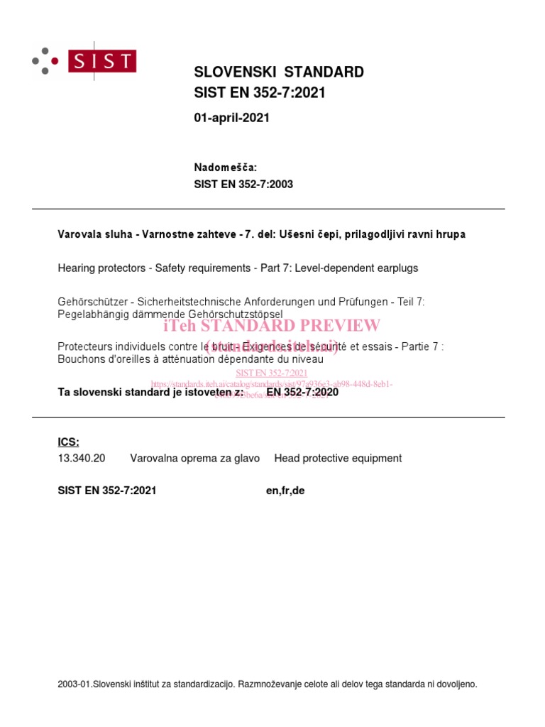 Sist en 352 7 2021 | PDF | European Union | Sound