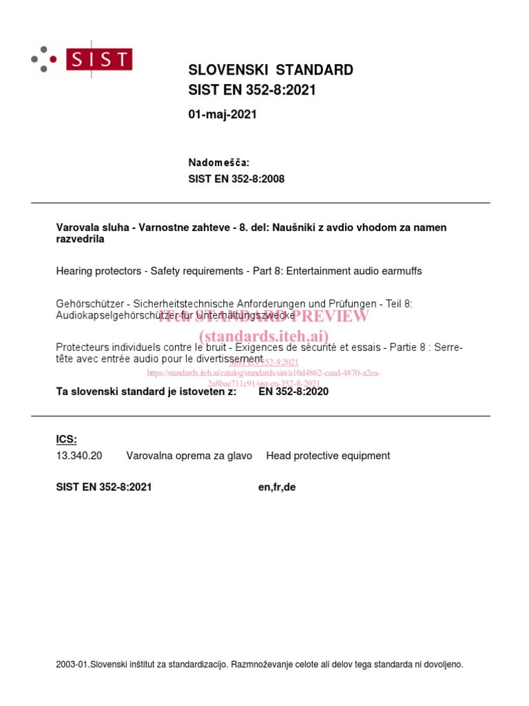 Sist en 352 8 2021 | PDF | European Union | Electrical Engineering