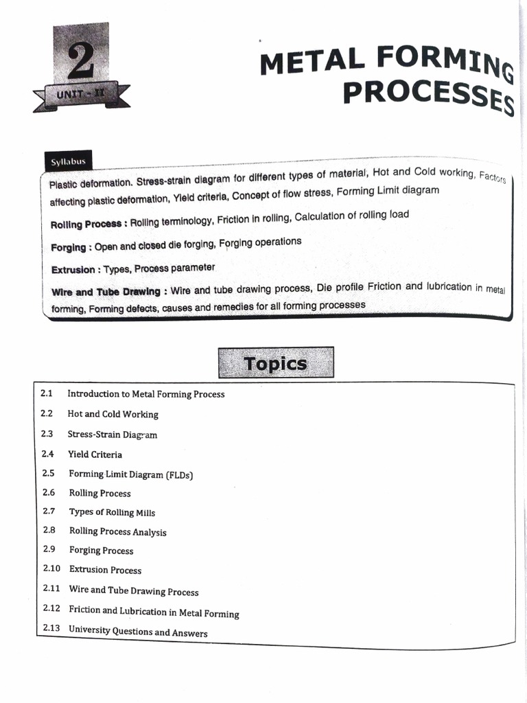 MP Unit 2 | PDF | Deformation (Engineering) | Plasticity (Physics)