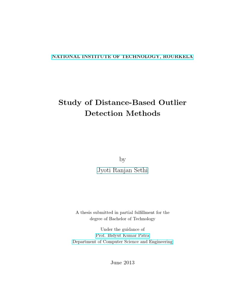 Distance Based Outlier Detection Pdf Outlier Computer Data