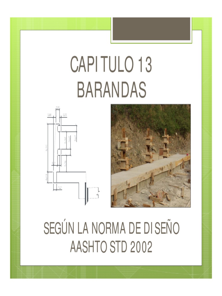 STD 13 Barandas | PDF | Puente | Hormigón