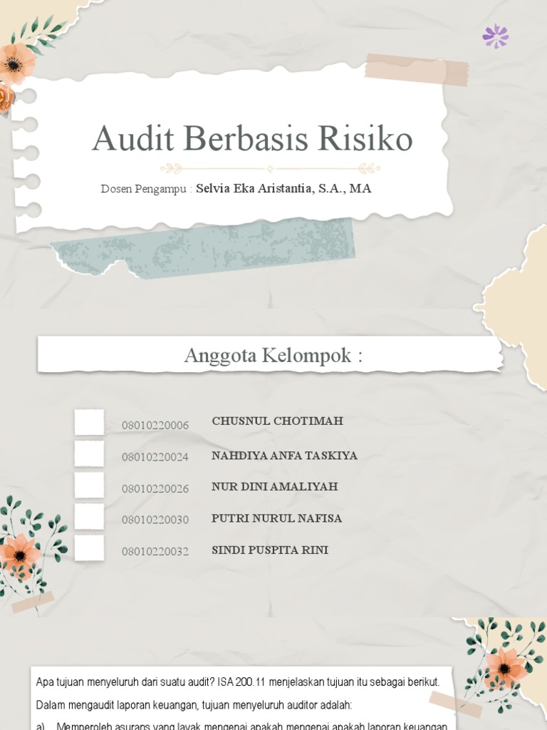 Bab 16 - Audit Berbasis Risiko | PDF