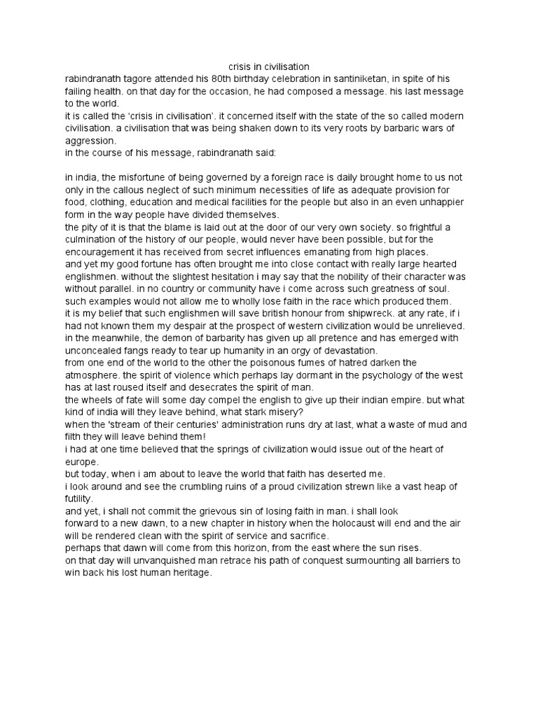 declamation speech (rabindranath tagore) | PDF