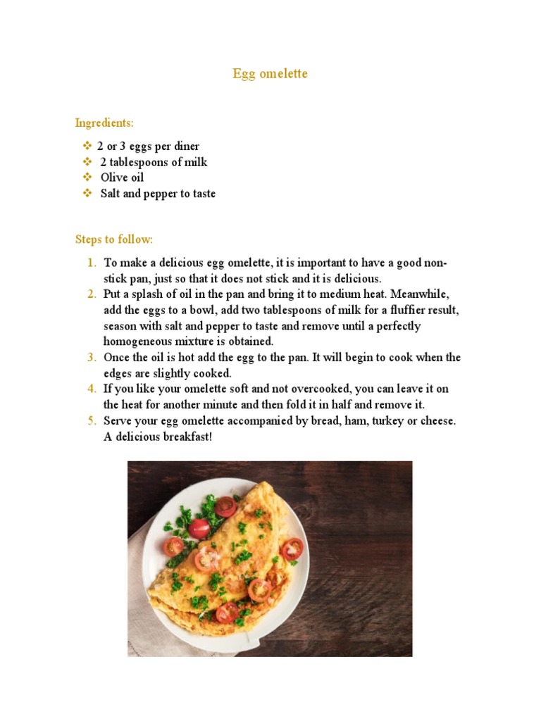 Egg Omelette | PDF