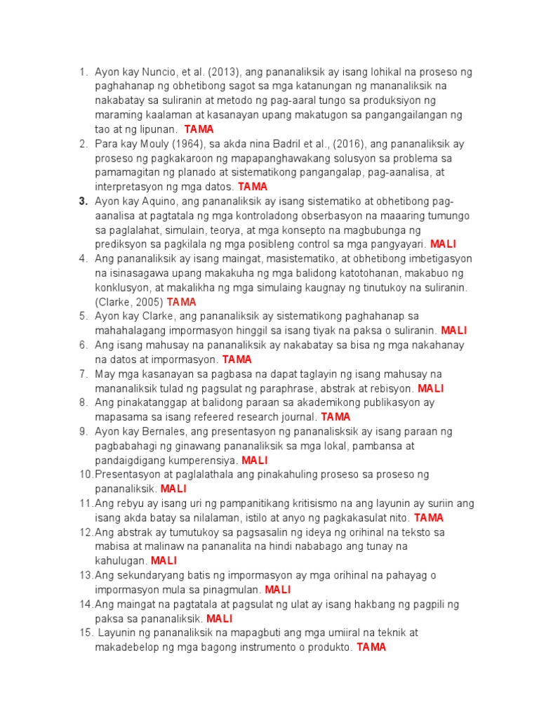 Filipino Reviewer | PDF