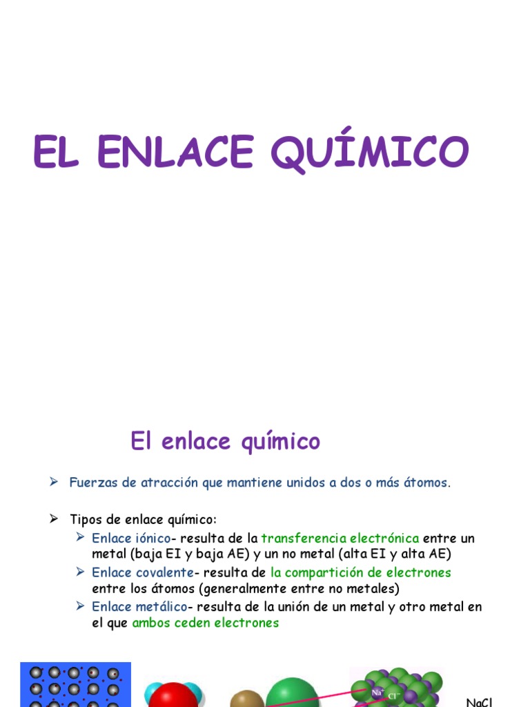 Enlace Quimico 4º Eso | PDF | Enlace químico | Enlace covalente