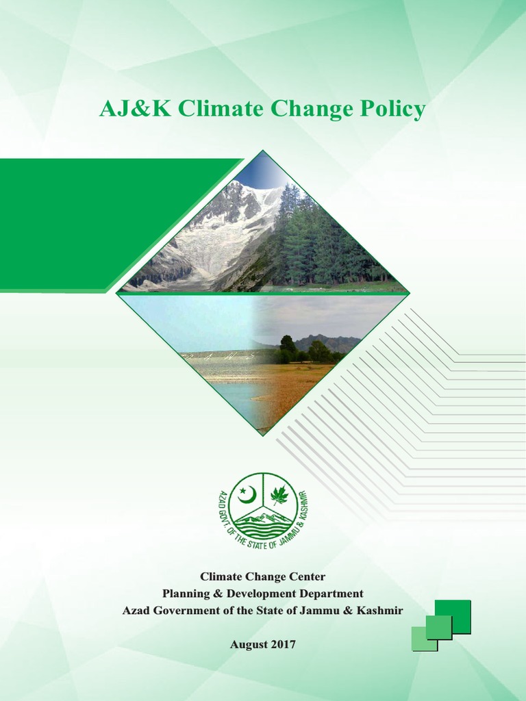 CC Ajk Policy 2017 | PDF | Flood | Climate Change
