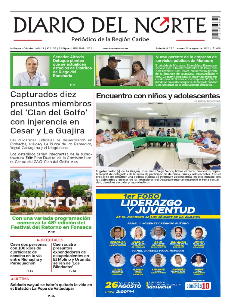 Diario Del Norte Agosto 26 de 2022 | PDF | Colombia