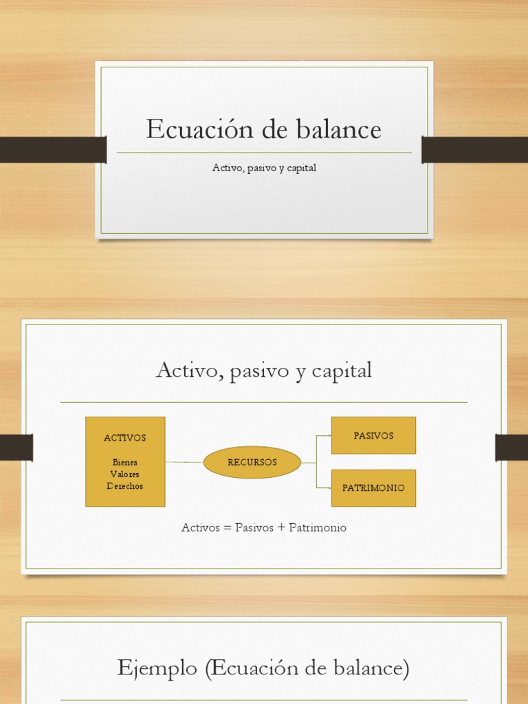 02 Ecuacion de Balance | PDF | Contabilidad | Hoja de balance