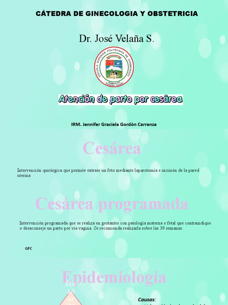 Atención Del Parto Por Cesárea | PDF | Seccion de cesárea | Parto