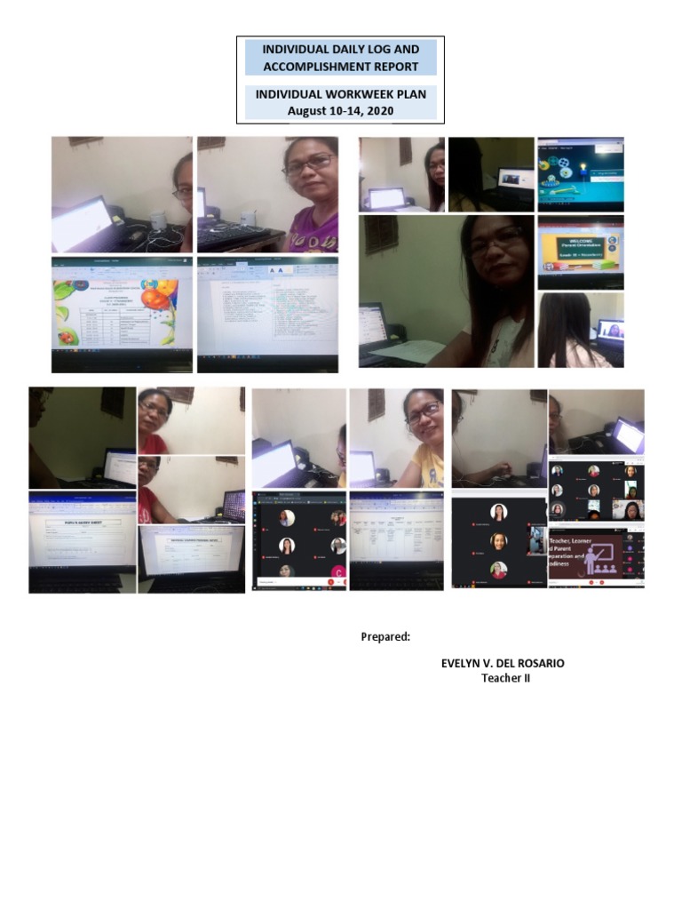 Documentation On Dailly Work Week Planaug10 | PDF