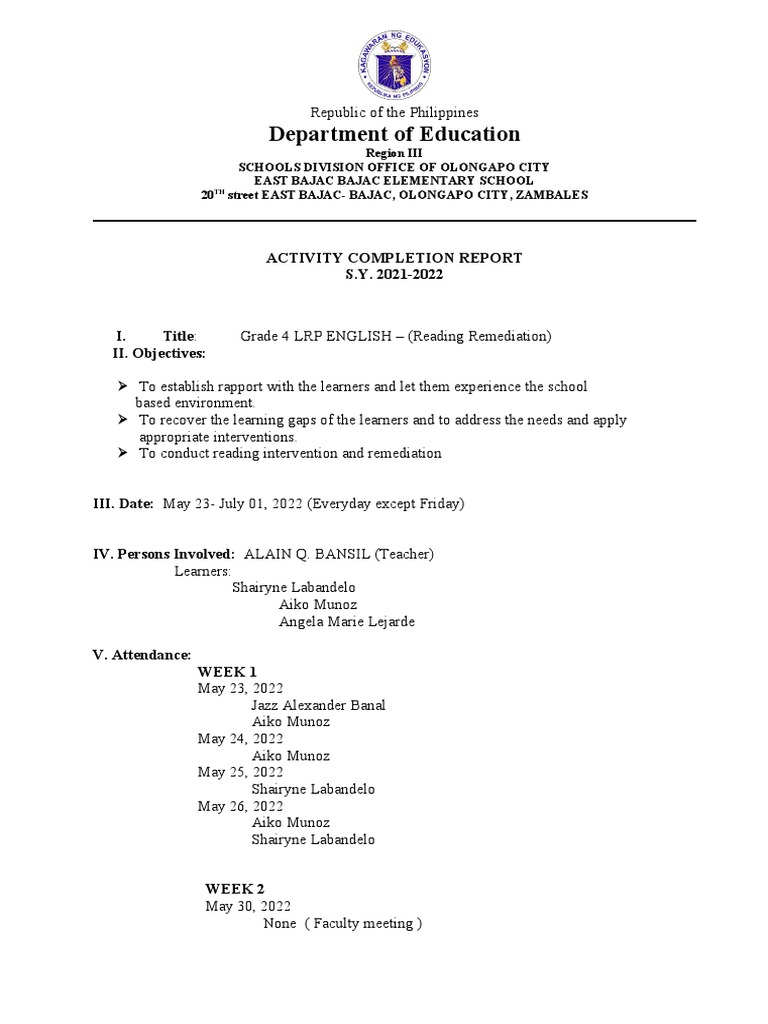 ACR-LRP-grade 4 | PDF | Phonics | Cognitive Science