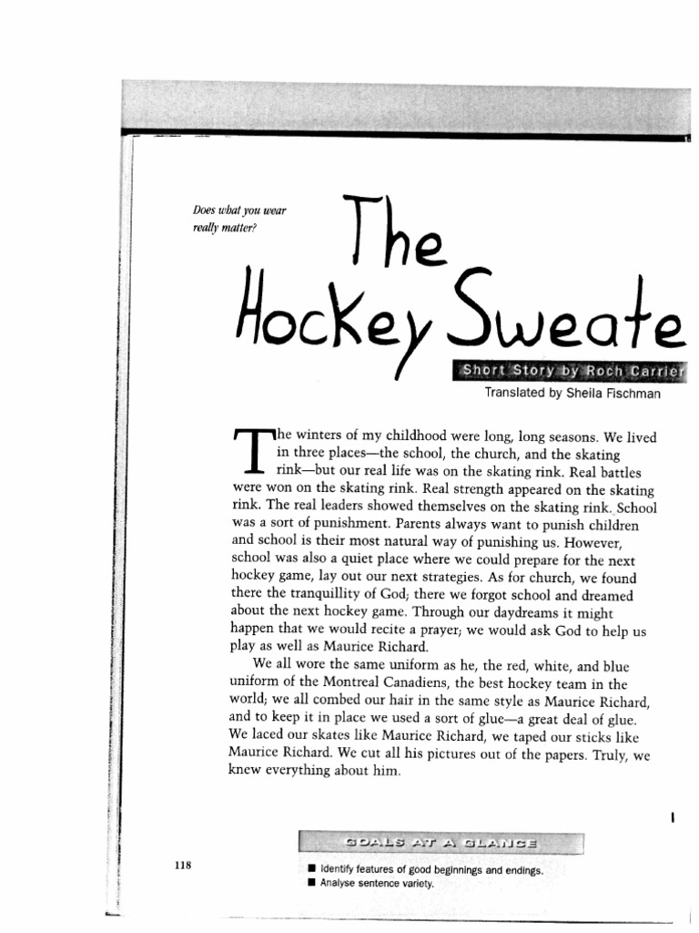 The Hockey Sweater - Reference Material 01 | PDF