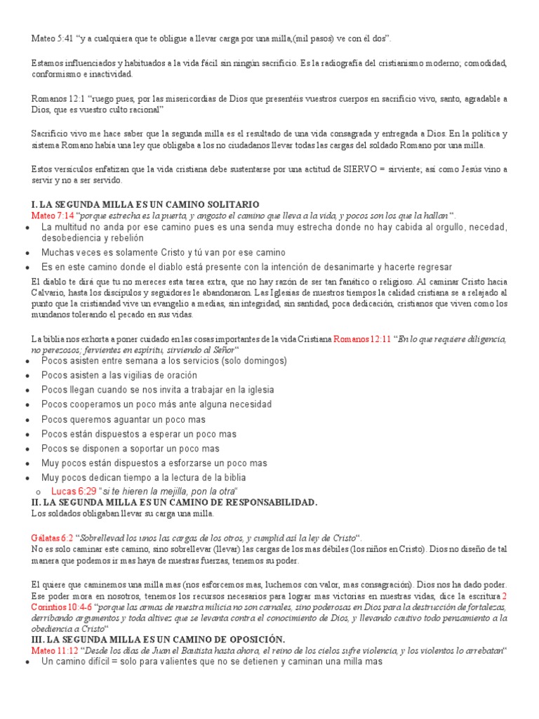 La Milla Extra | PDF | Jesús | Evangelio de Mateo