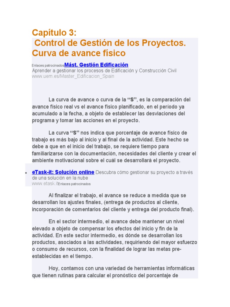 Curvas S | PDF | Presupuesto | Economias