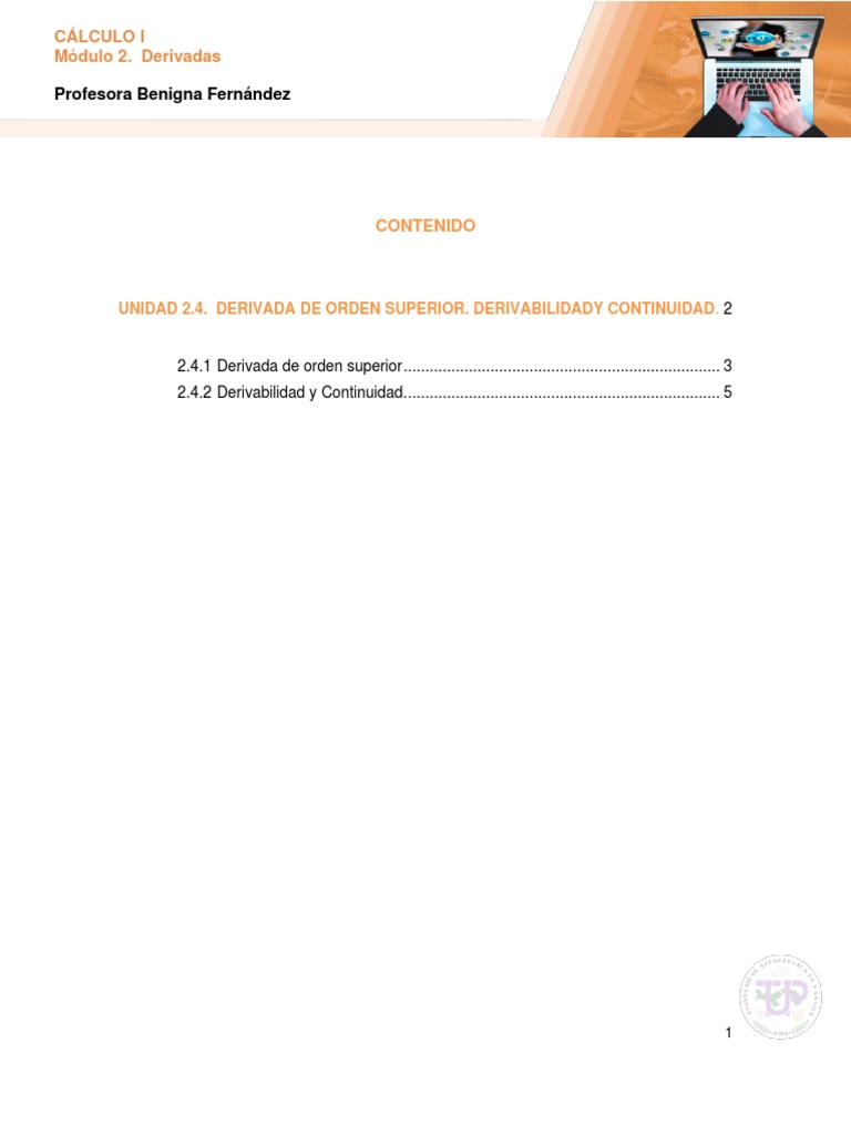 Calc1 Mod2 Unidad 2 4 | PDF | Derivado | Función continua
