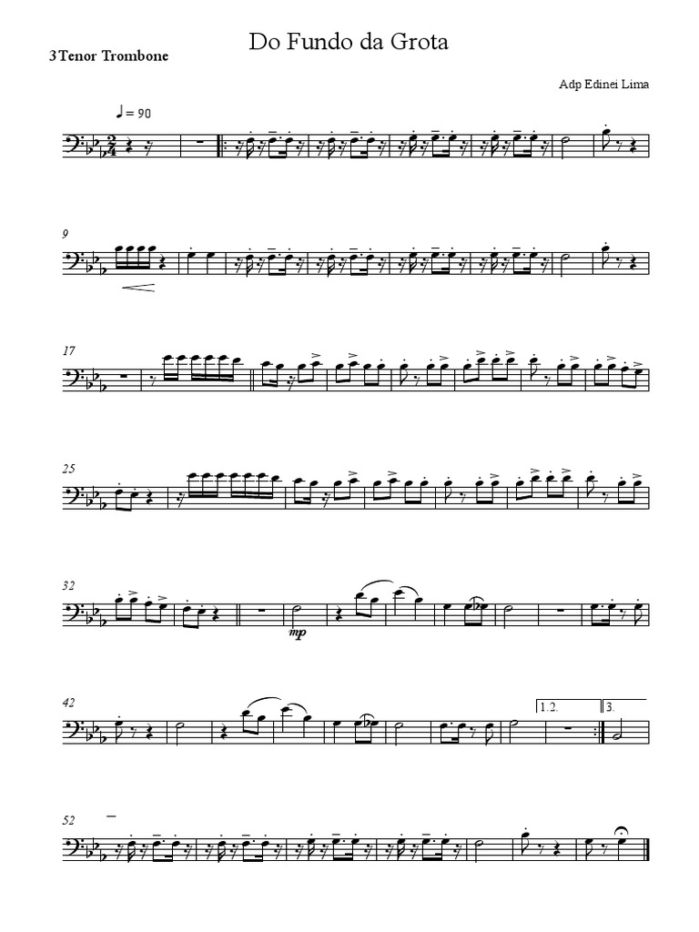 Do Fundo Da Grota 3tenor Trombone | PDF