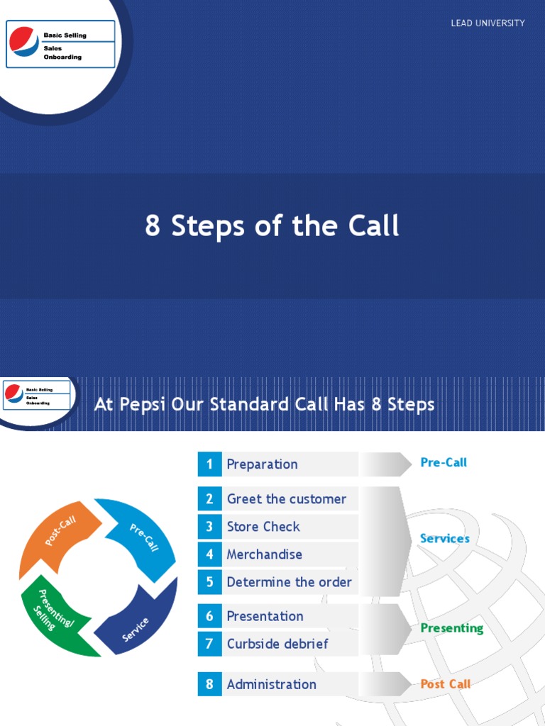 8 Steps of the Pepsi Sales Call | PDF | Merchandising | Business