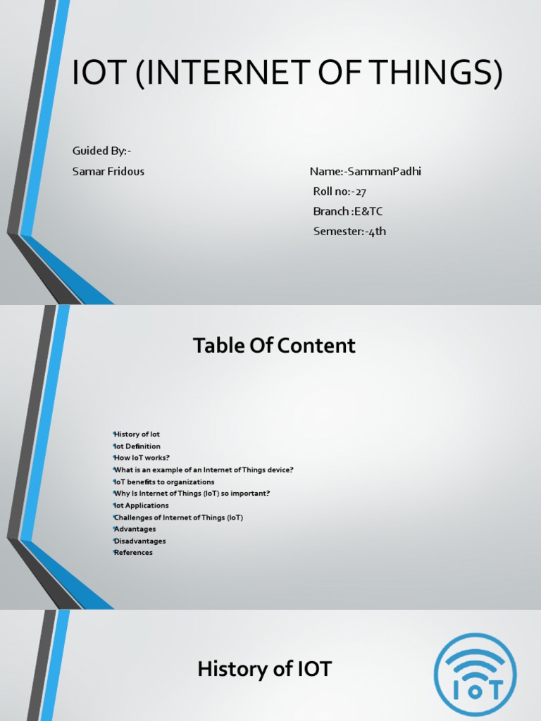 Overview of Internet of Things (IoT) | PDF | Internet Of Things ...
